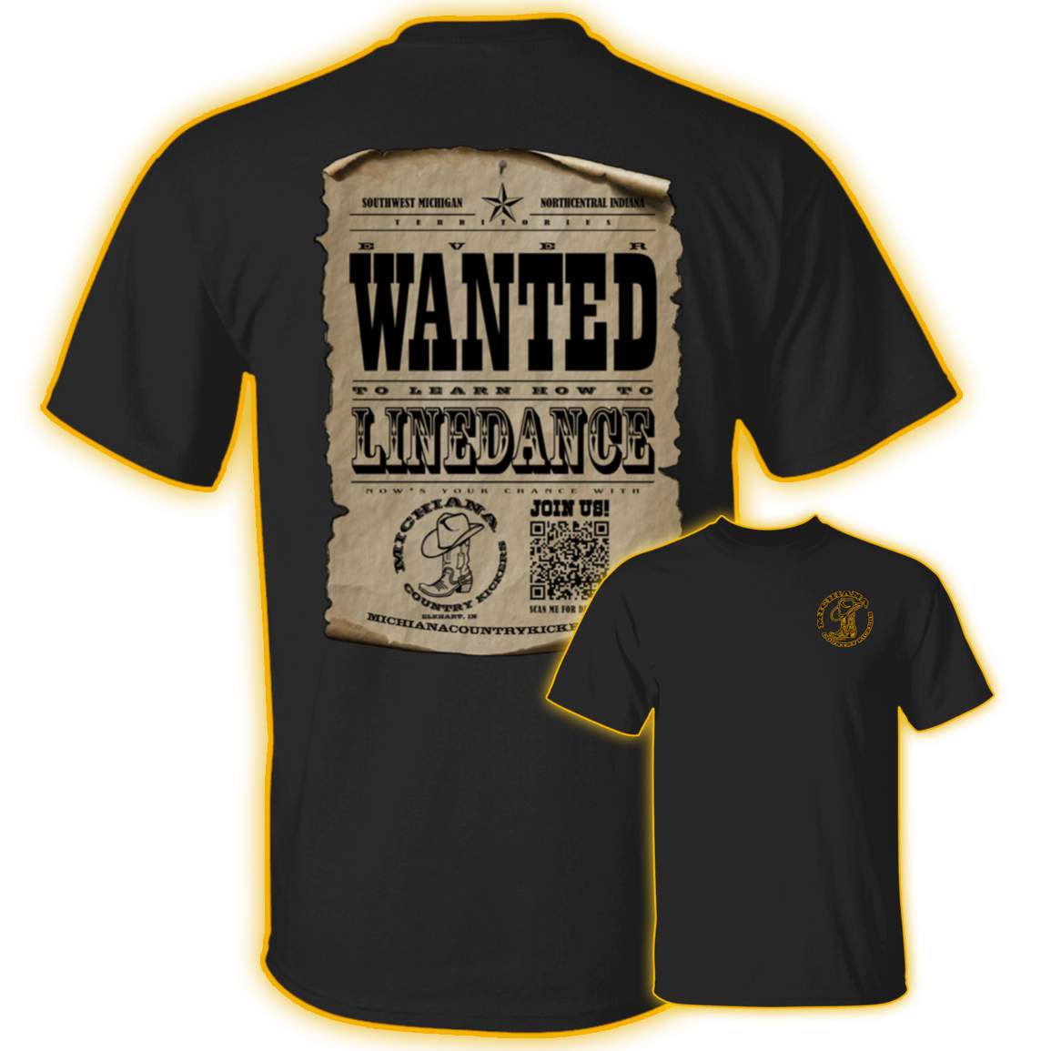 Wanted Poster Tee - Michiana Country Kickers
